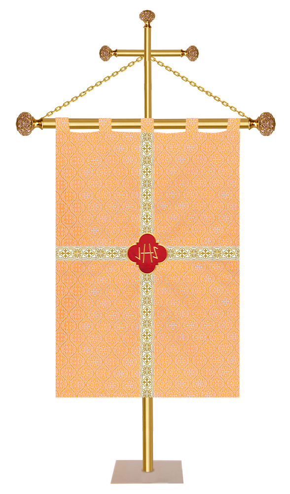 Traditional Church Banner with Embroidered Motif – JOHA VESTMENTS