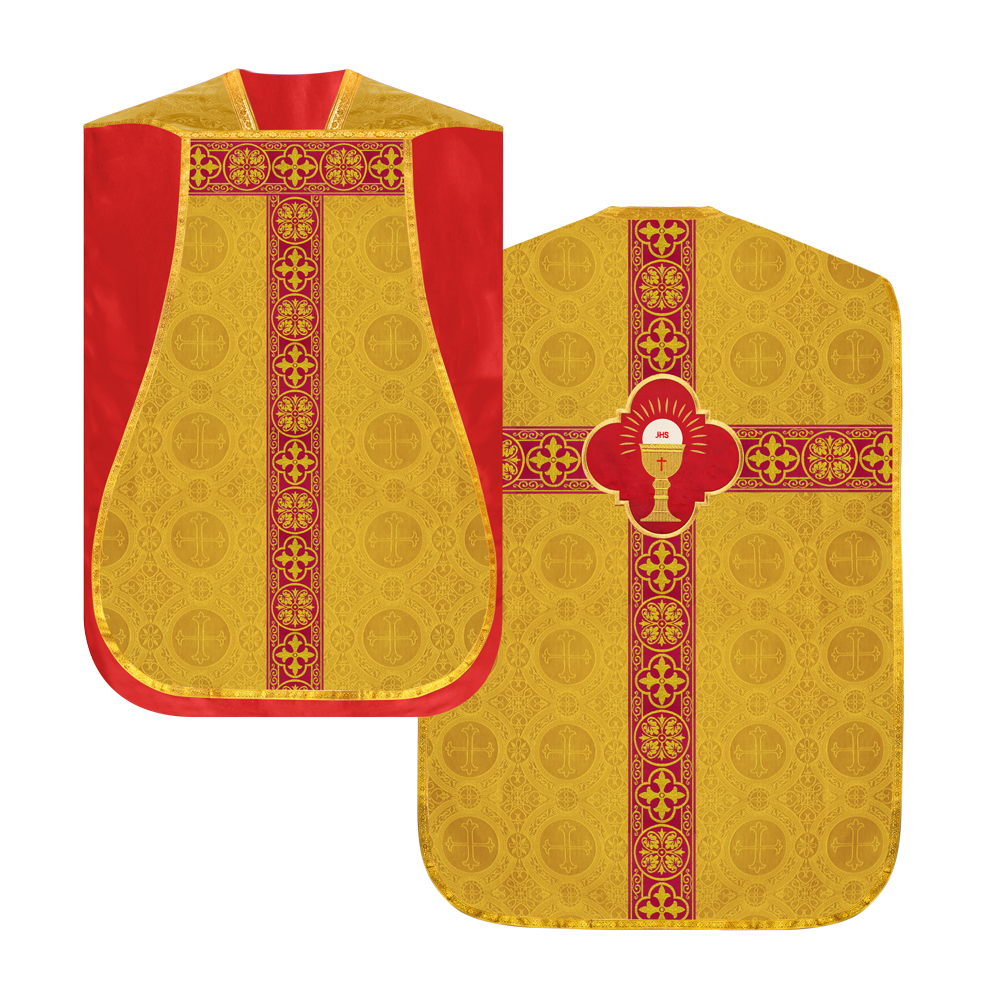 Roman Chasuble Fiddleback with Braided Trims – JOHA VESTMENTS