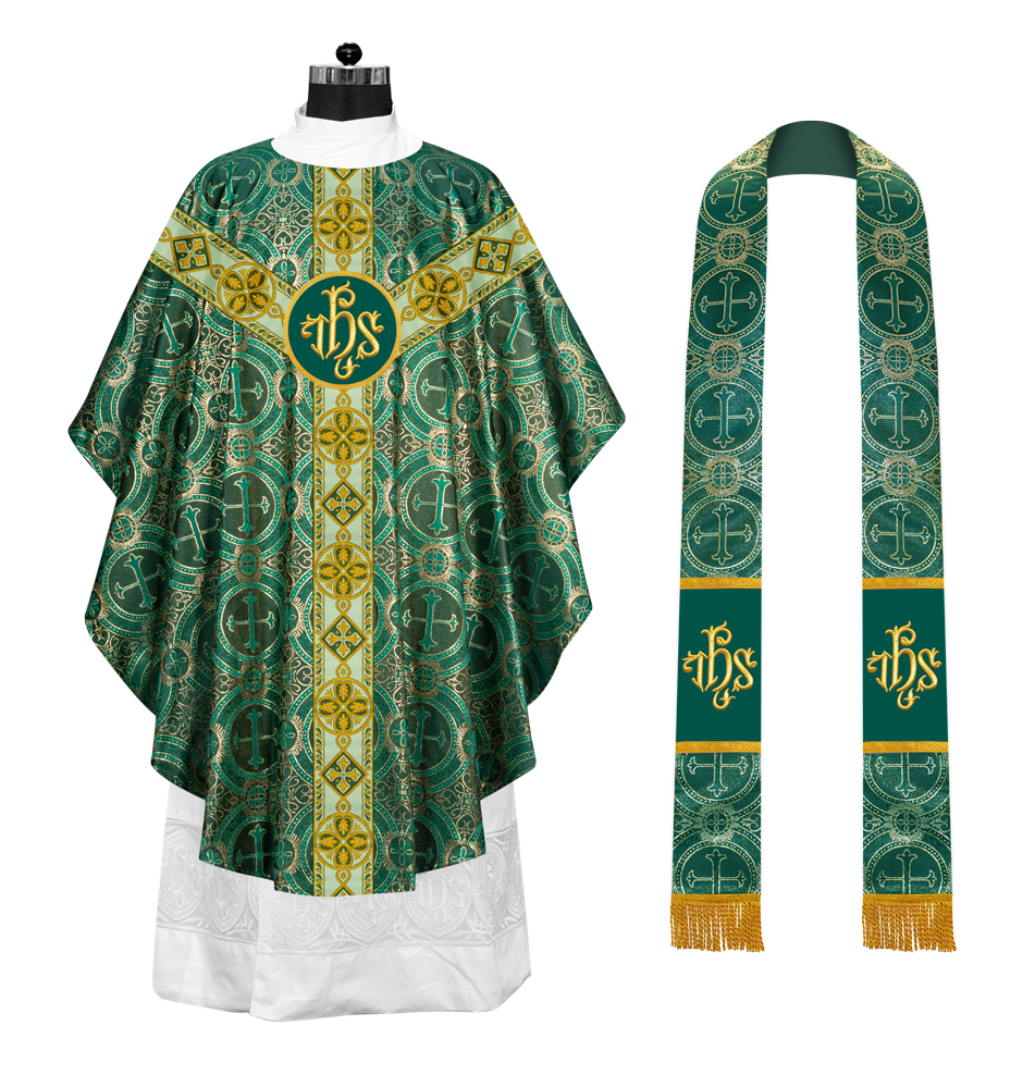 Gothic Chasuble Vestment with Liturgical Motifs – JOHA VESTMENTS