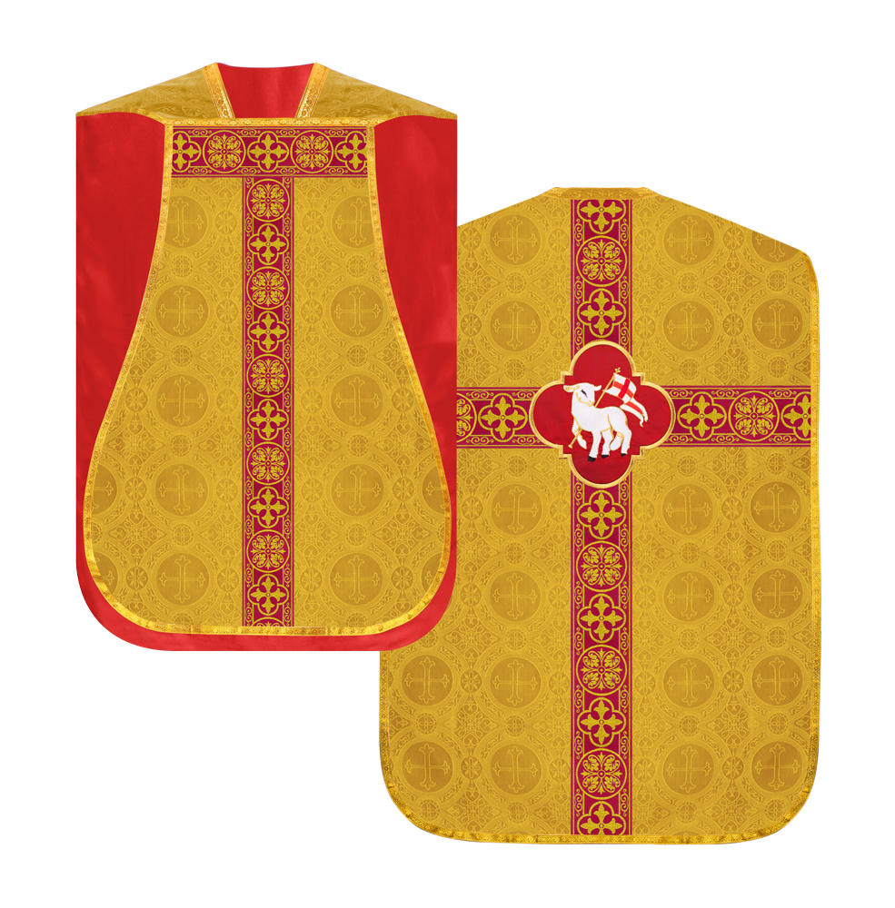 Roman Chasuble Fiddleback with Braided Trims – JOHA VESTMENTS
