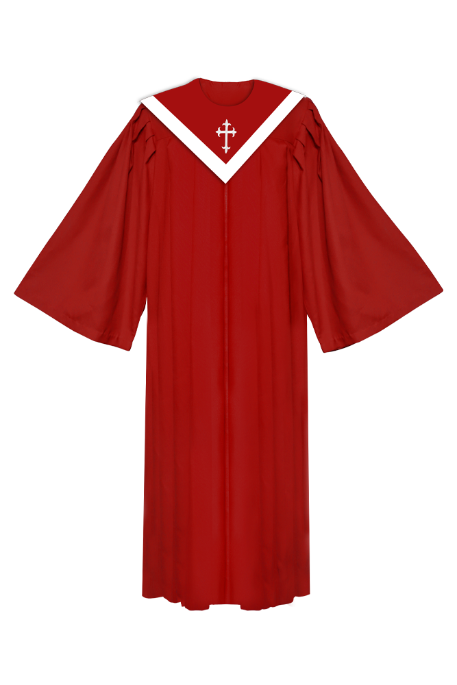 V neckline choir robe - Fluted sleeves – JOHA VESTMENTS