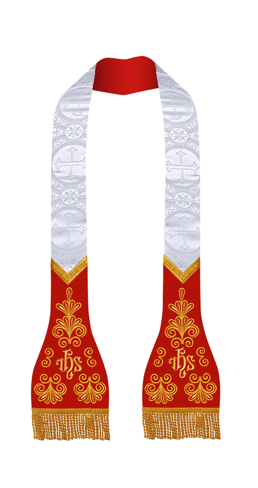 Roman stole with golden embroidery - Flourish collection – JOHA VESTMENTS