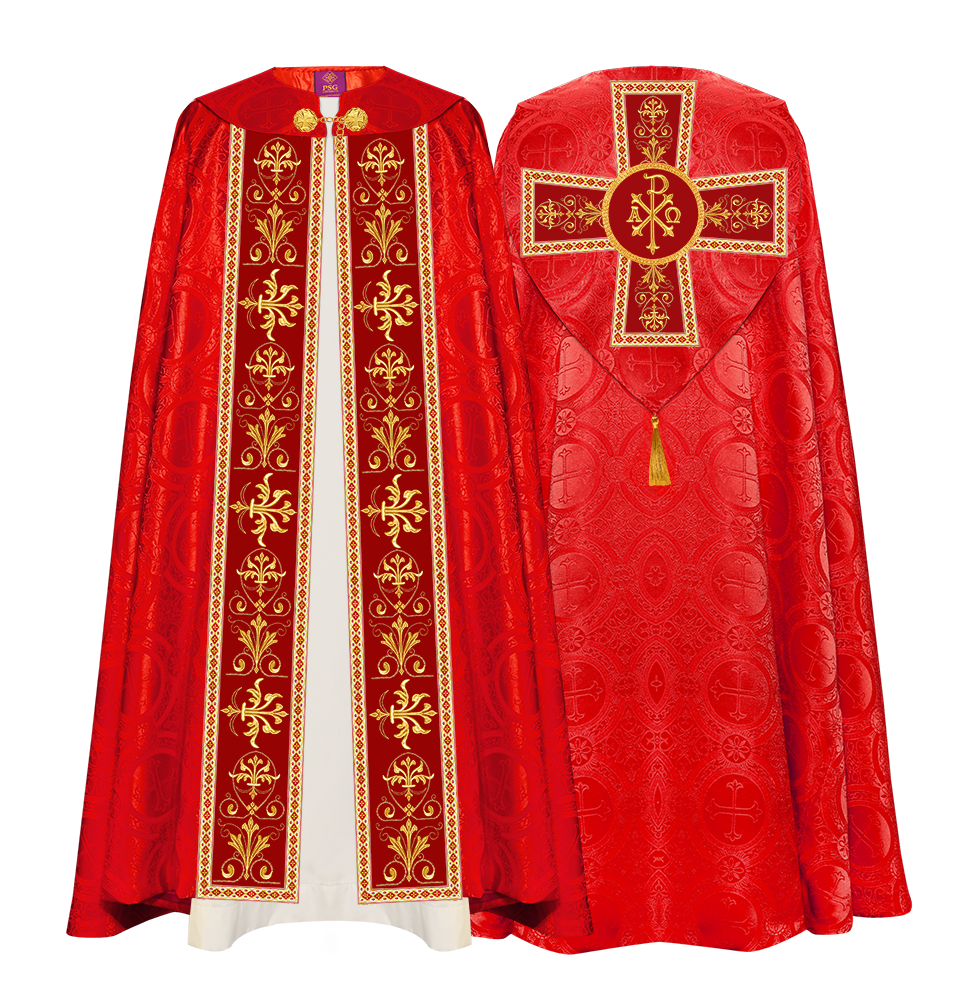 GOTHIC COPE VESTMENTS WITH COLOUR TRIMS – JOHA VESTMENTS
